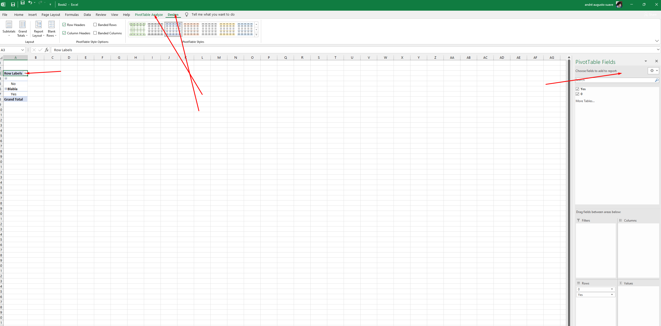 Excel insert pivot ribbon - Microsoft Q&A