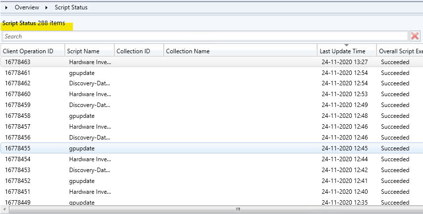 Script PS status no data in sccm - Microsoft Q&A