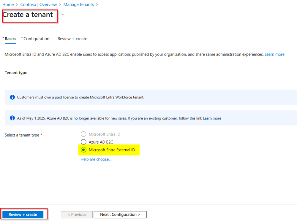 Customer Identity (Preview) is not available in my tenant. Please ...