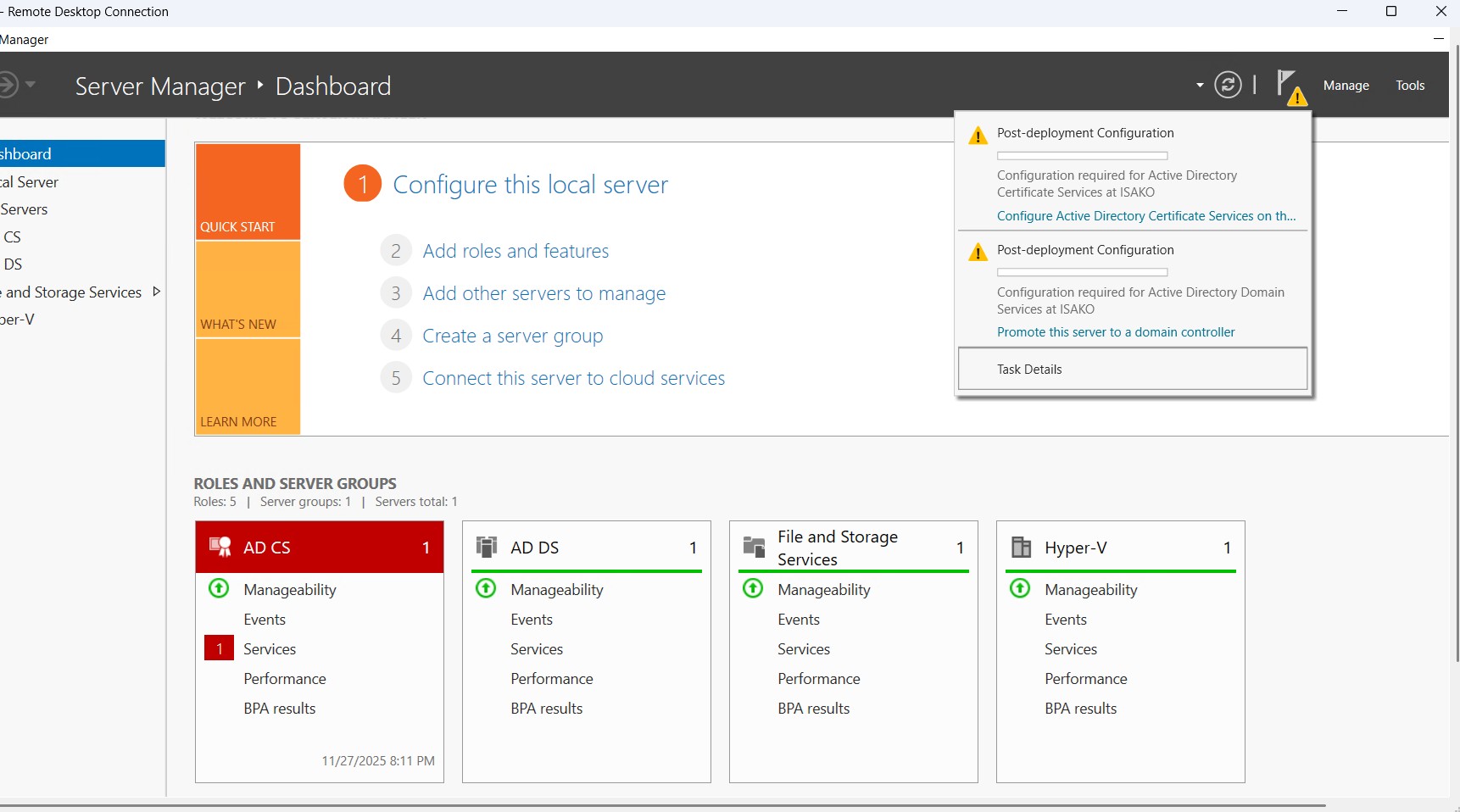 My active Domain Domain controller stopped working while i was creating ...