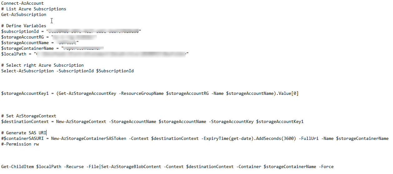 Upload File To Azure Blob Using Powershell And Ssis Vs2008 Generate