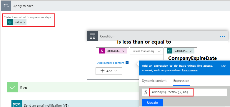 Send emails two months earlier ,based on expiry date - Microsoft Q&A