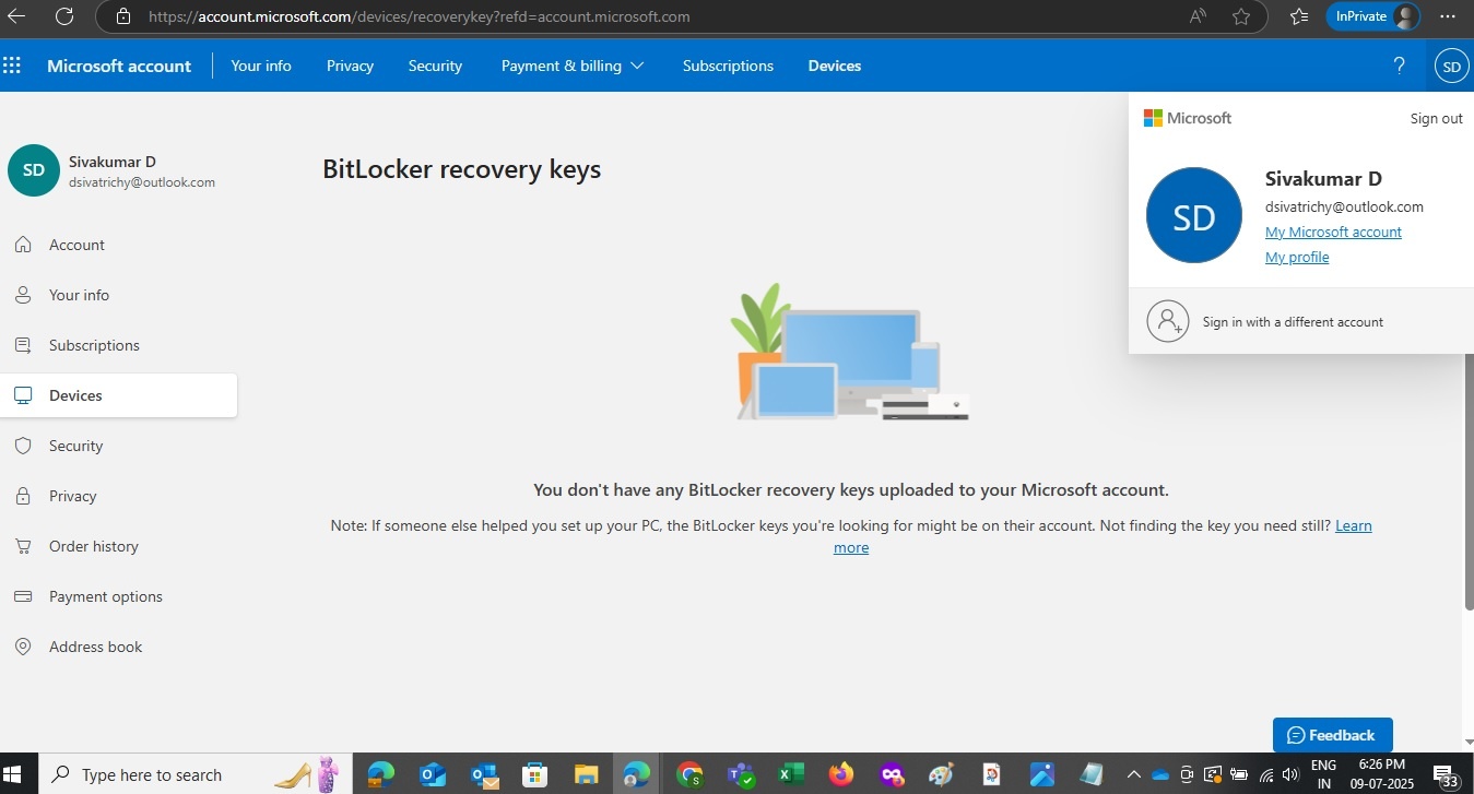 Request urgent assistance in retrieving the BitLocker Recovery Key for my device - Microsoft Q&A