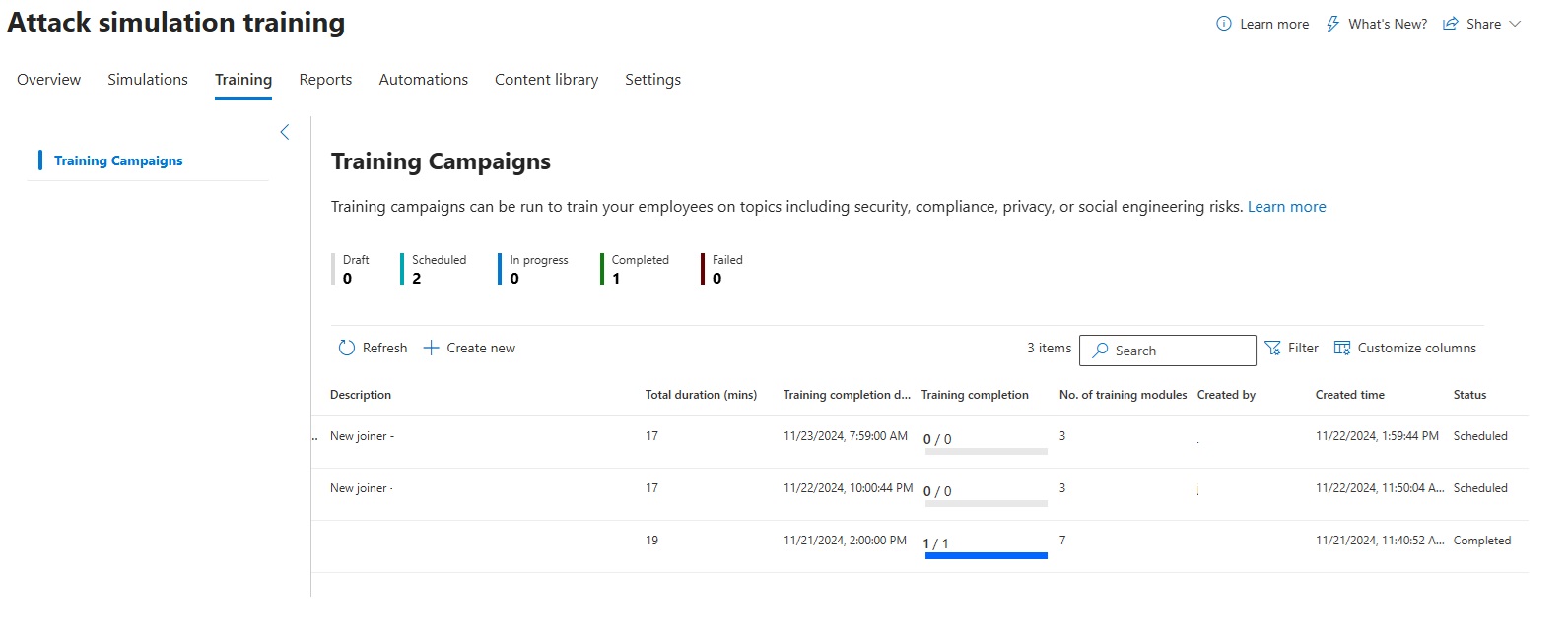 Powershell module Microsoft.Graph.Beta.Security - Training Campaign ...