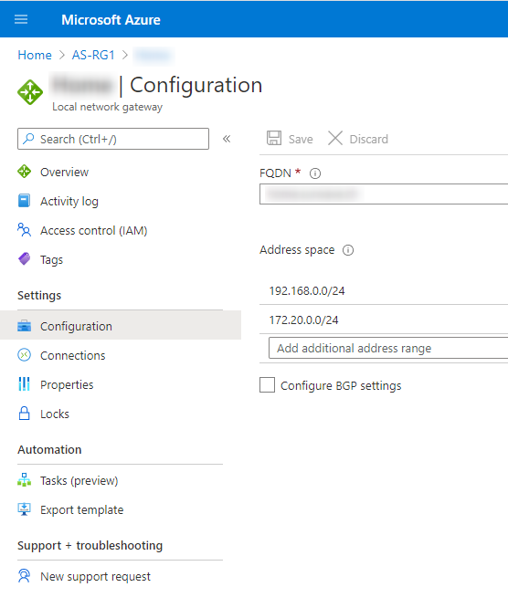 Azure Vpn Connectivity S2s Microsoft Qanda