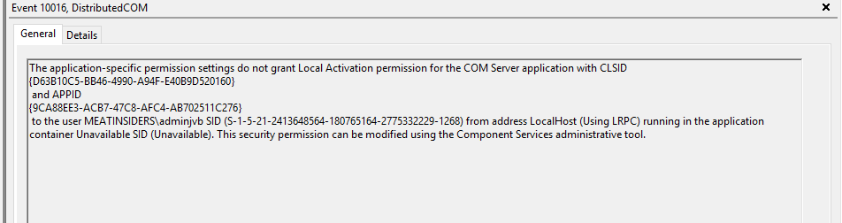 time on application server - Microsoft Q&A