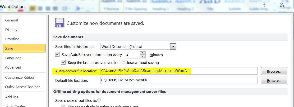 Where, oh where has Microsoft Word saved my document? - Microsoft Q&A
