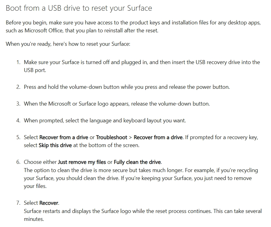 Surface Go Laptop Boot Loop Recovery with USB - Microsoft Q&A