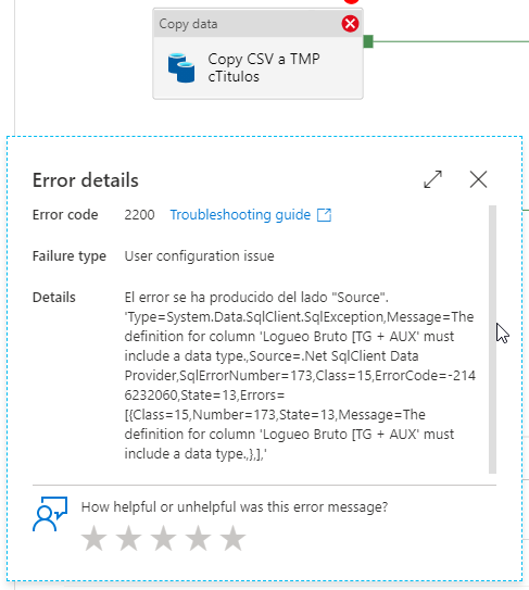 Import Csv With Invalid Header Name Into Sql Database Using Azure Data