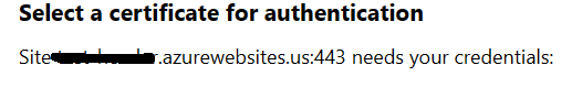 Client Certificate HTTP Header not populating - Microsoft Q&A