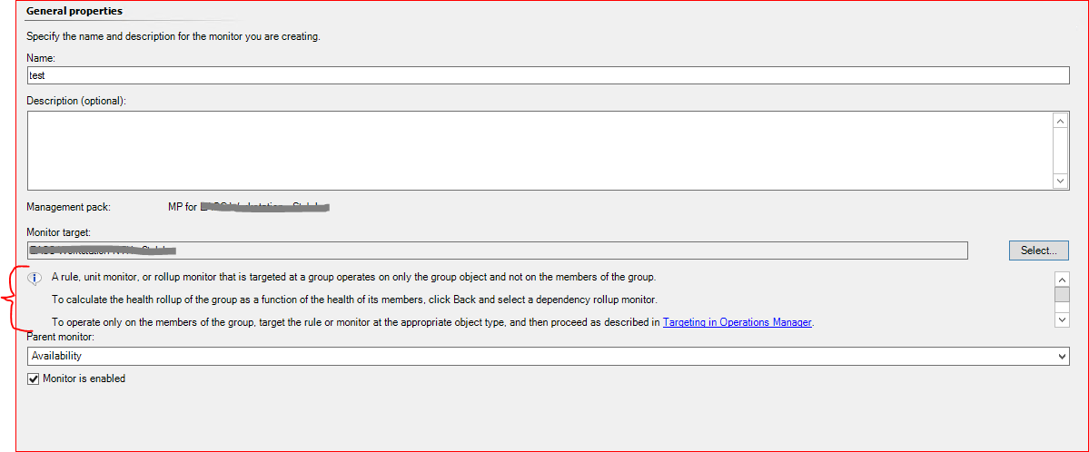 Scom 2012r Message Received During Unit Monitor Creation For A Group Microsoft Qanda