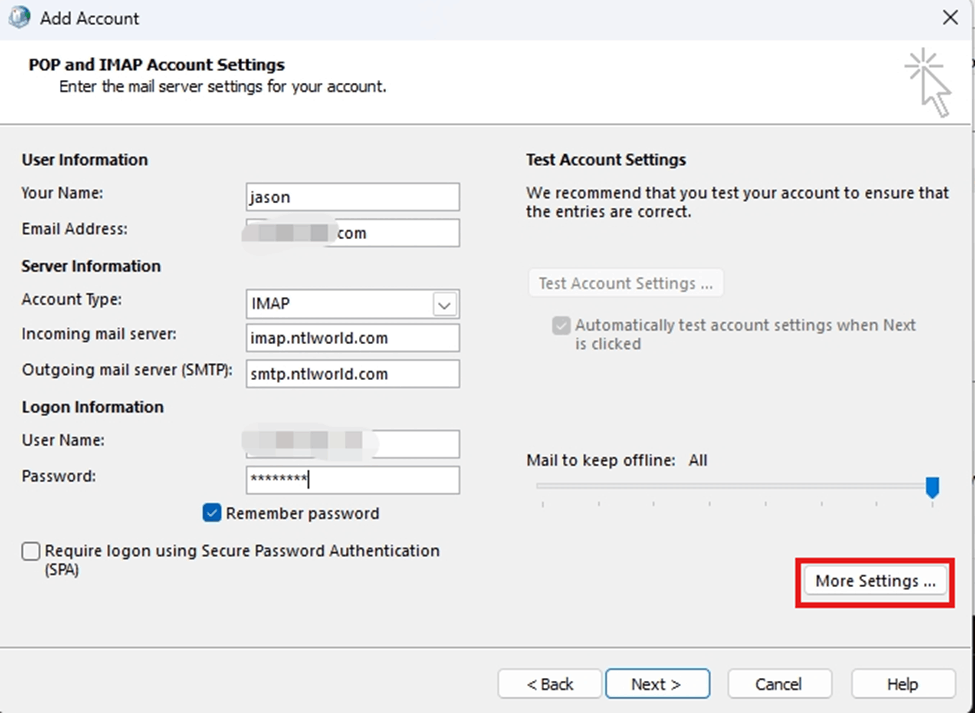 Unable to set up my NTLWorld email - Microsoft Q&A