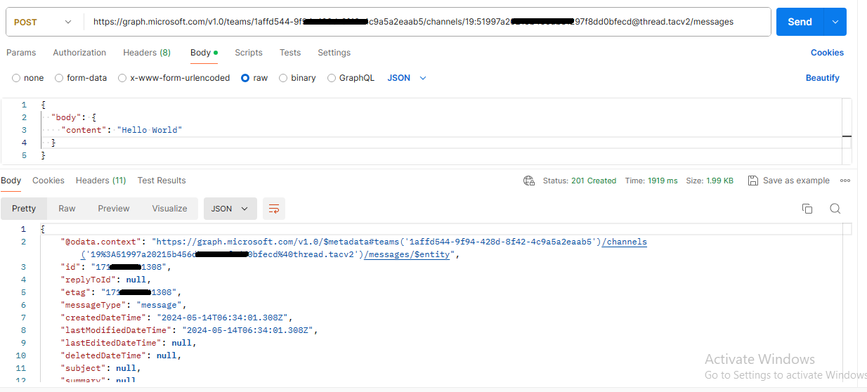 How to post messages on a channel - Microsoft Q&A