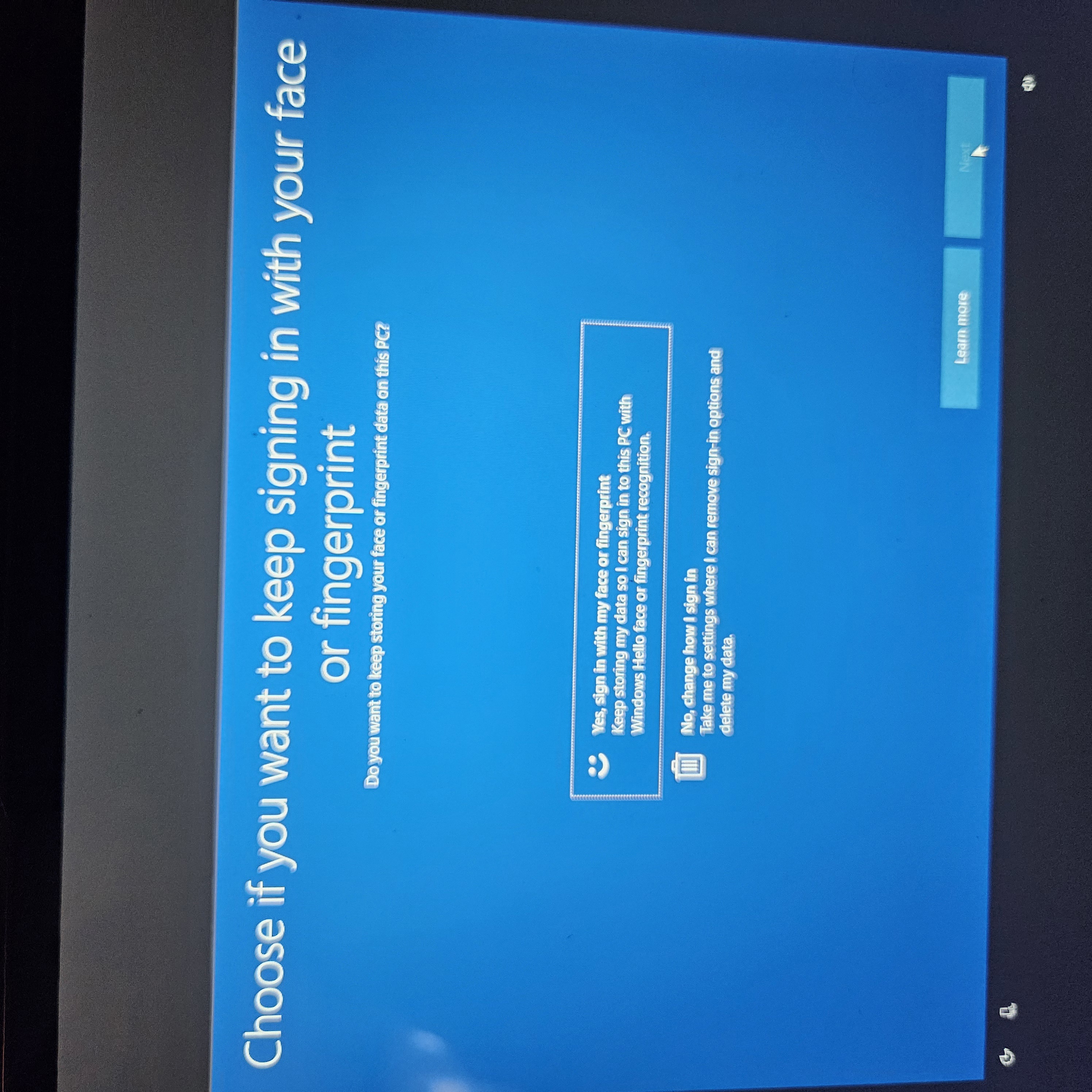 I am receiving an unusedbioconsent error message when starting up my ...