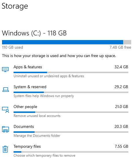 How to free up Storage from Temp and Other User - Microsoft Q&A