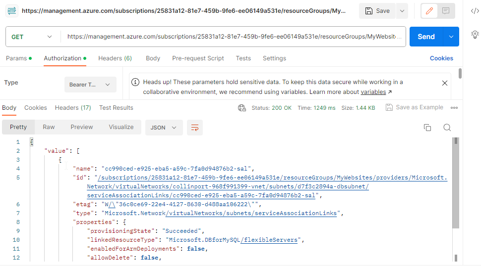 Delete the service association link that prevents deletion of a virtual ...