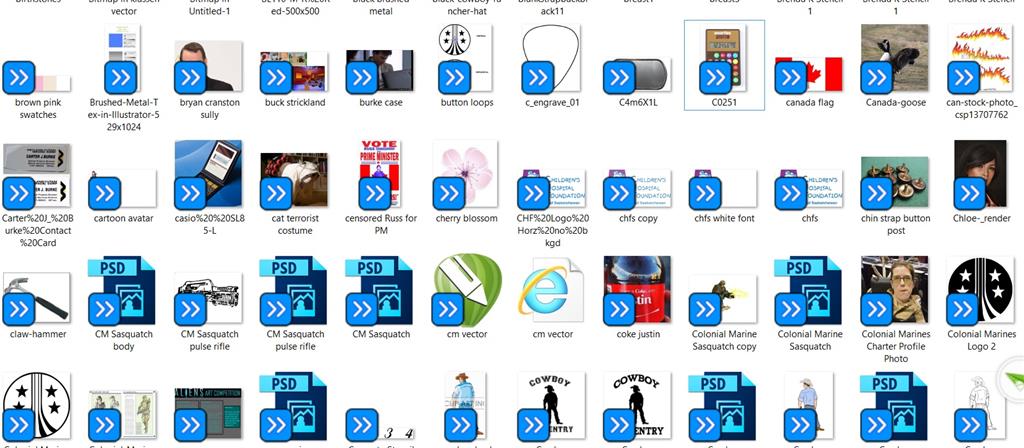 After recent Windows update, blue arrow icons appear over all of my ...