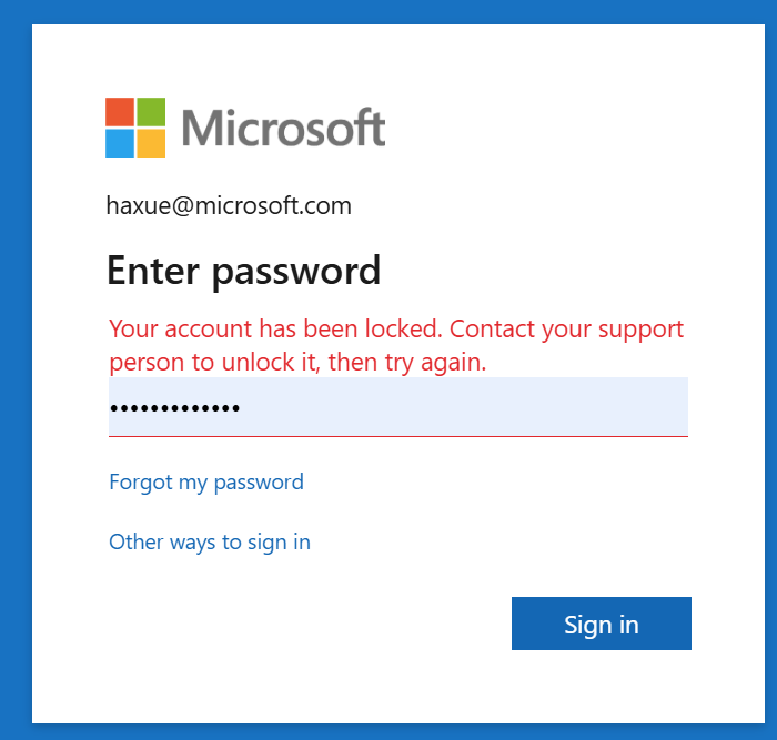 Your account has been locked - Microsoft Q&A