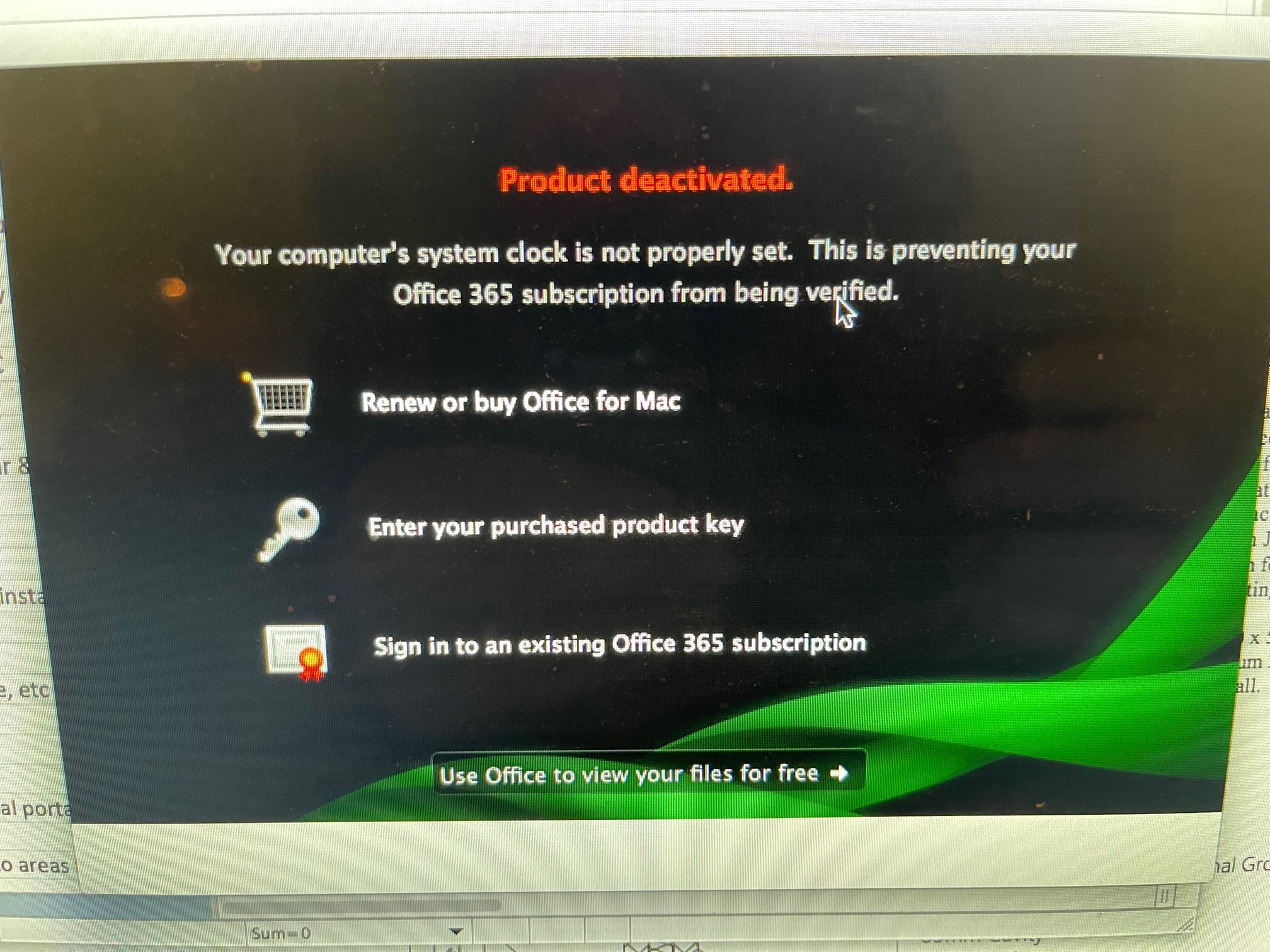 Office 365 Deactivated Due To Computer Clock (Office for Mac ...