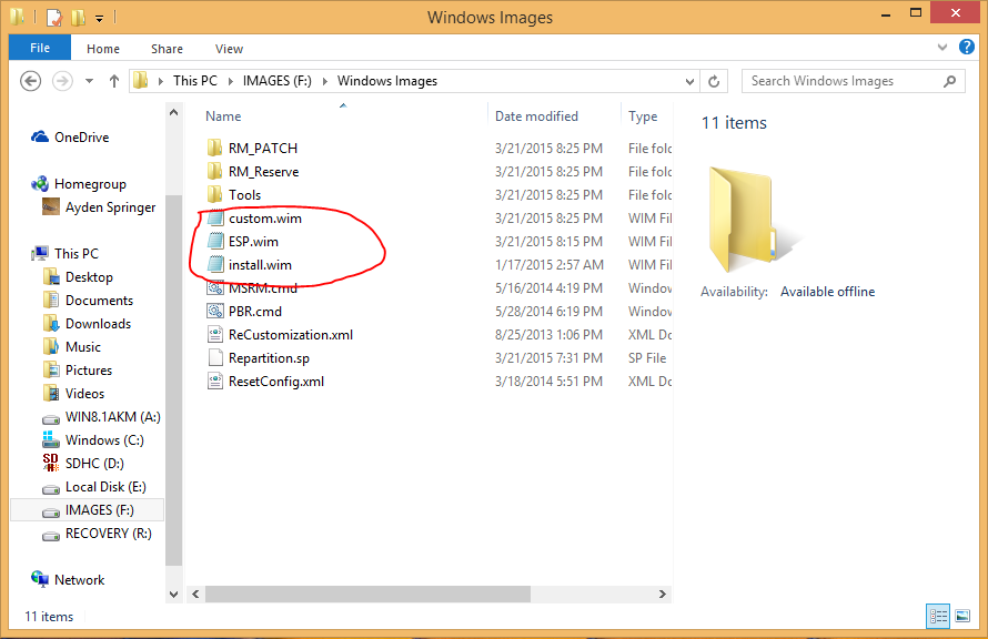 Reinstalling windows from .wim file - Microsoft Q&A