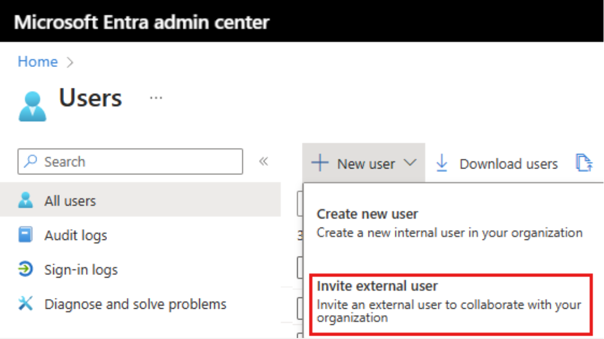 What is the correct MS Entra settings for allowing other companies Azure AD users into my web ...