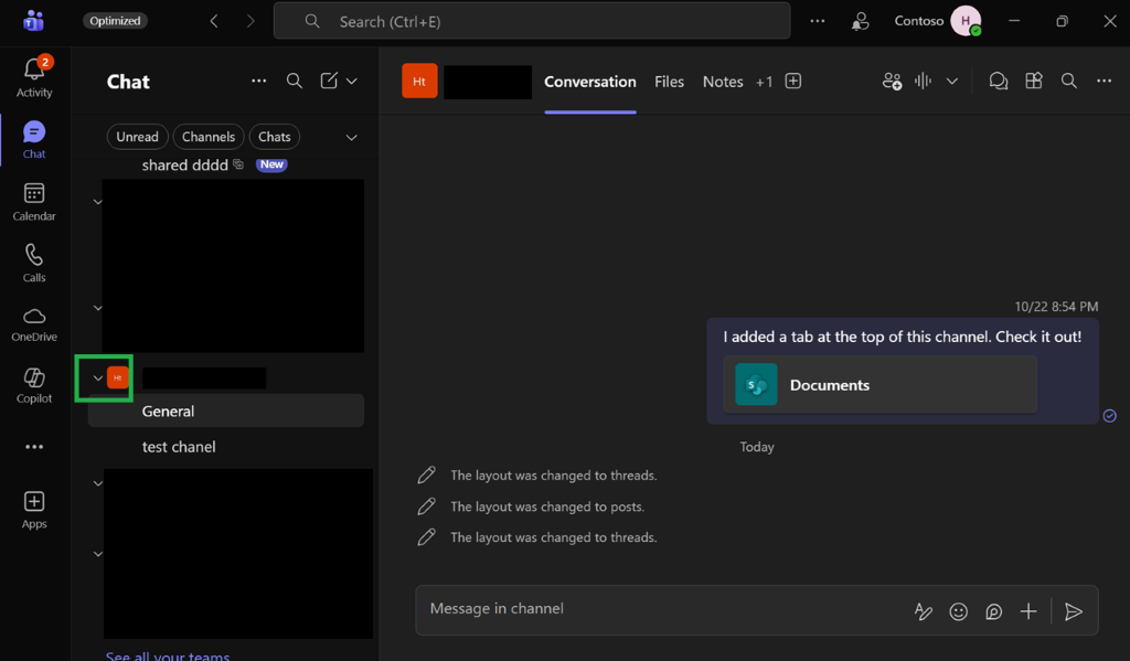 Teams conversation organization - Microsoft Q&A