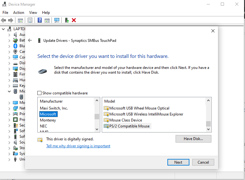 Touch Pad Not Working Properly - Microsoft Q&A