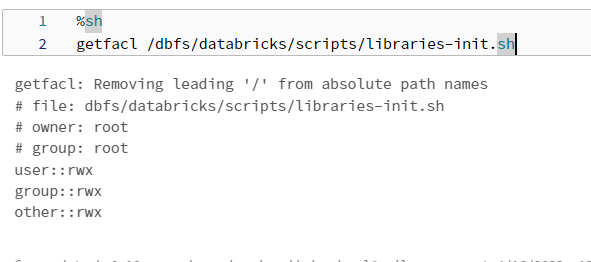 init script capture the Libraries - Microsoft Q&A