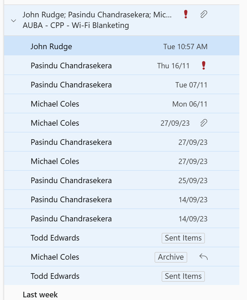 Show Sent Emails in Email Conversation View as default, plus Indenting ...