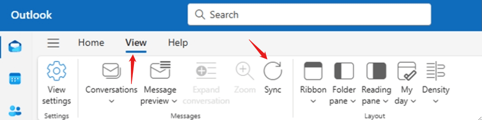 No refresh symbol on new outllook - Microsoft Q&A