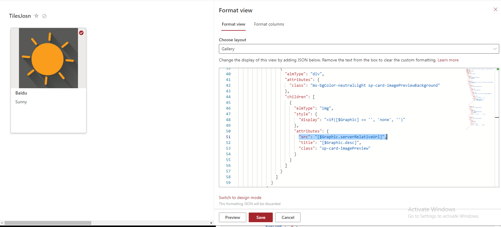 SharePoint online - JSON Tile not rendering image - Microsoft Q&A SharePoint online - JSON Tile not rendering image - Microsoft Q&A