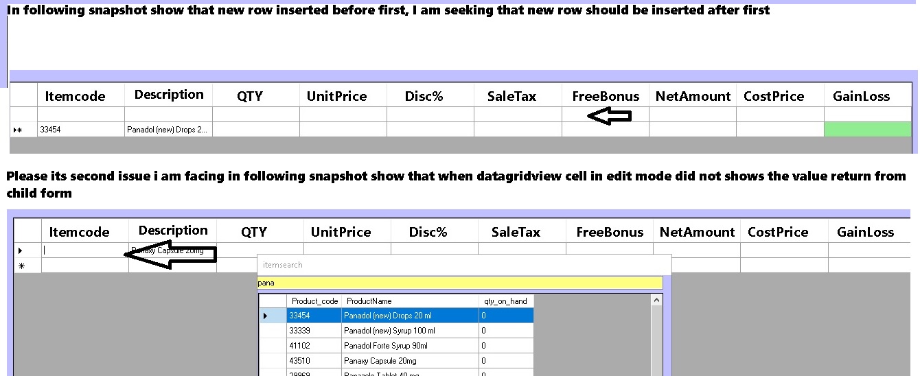 Datagridview Insert New Row After First Microsoft Qanda