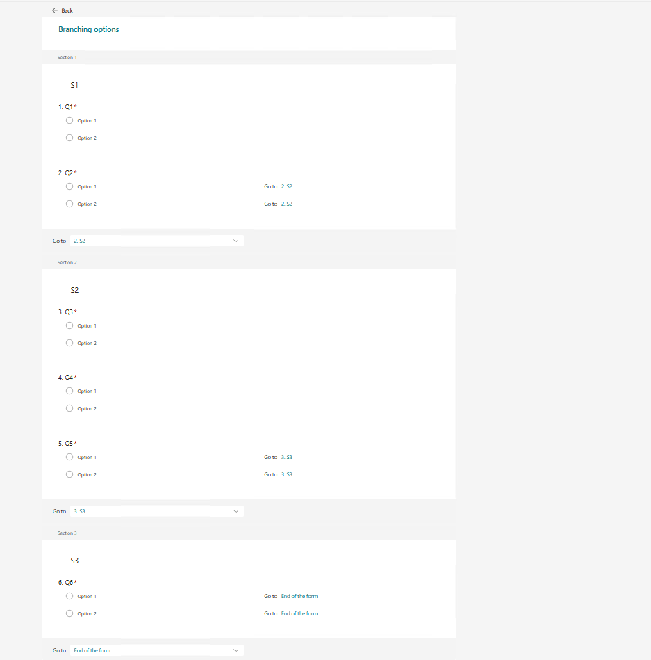 How can branching and required questions work together? - Microsoft Q&A