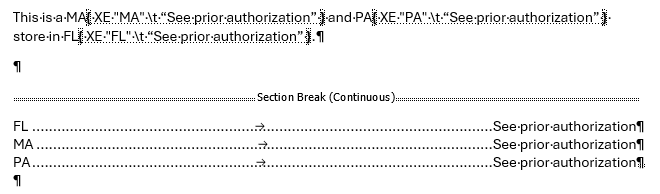 Indexing issue with only one two letter abbreviation, "PA" - Microsoft Q&A