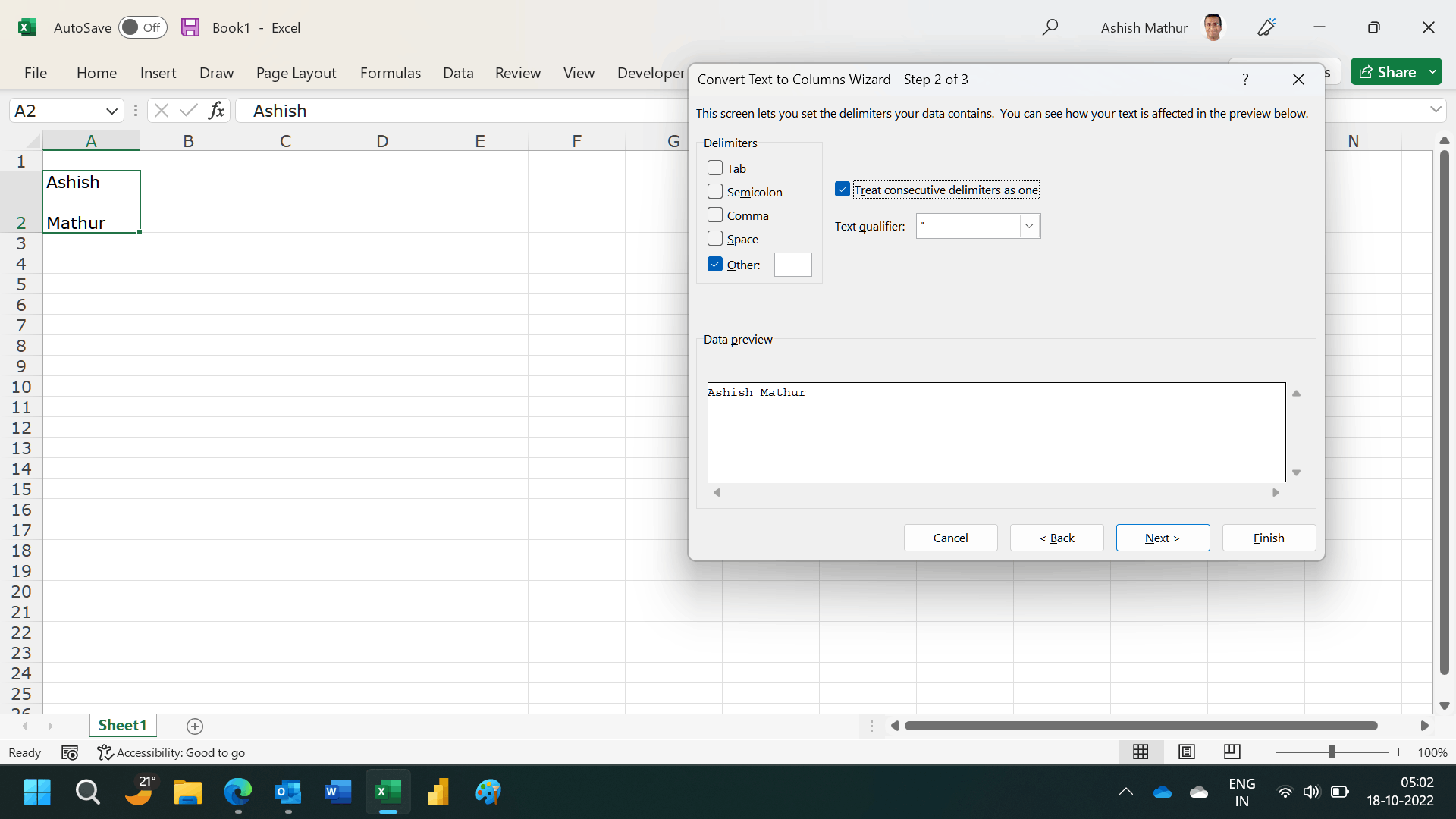 I Have A Cell That Has Multiple Lines Of Data In It I Need Each Line To Become A New Column