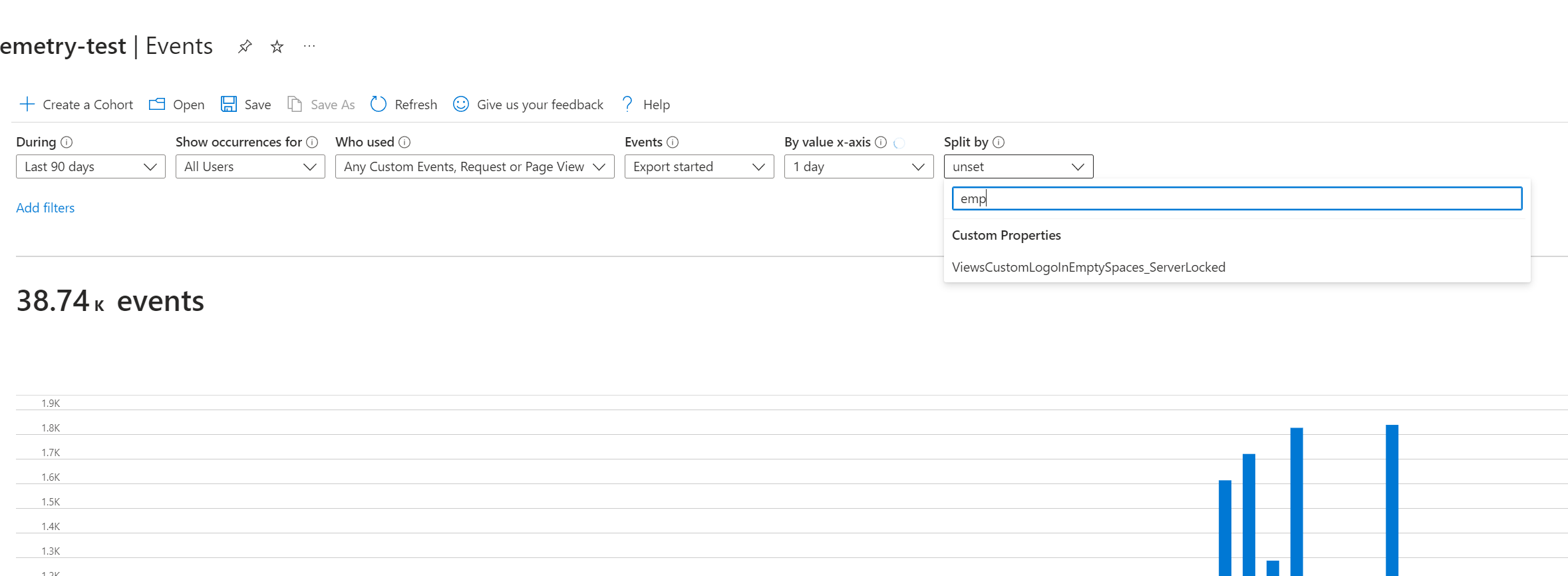 Possible bug: Application Insights can't find some properties in some timeframes ? - Microsoft Q&A