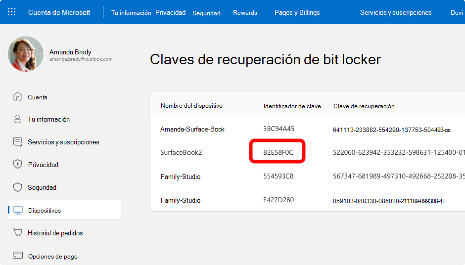 Clave de recuperación de BitLocker - Microsoft Q&A