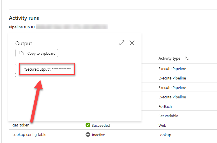Azure Data Factory Securestring Parameter Printed Out In Plain Text In Debug Monitoring Logs
