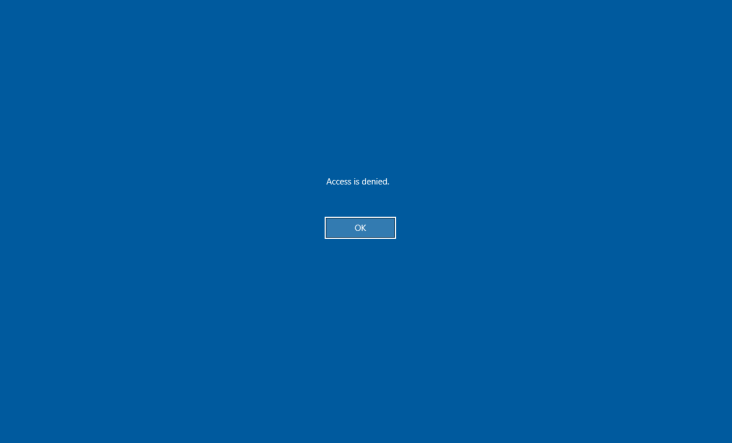 How to access my VM now that it says 'Access Denied' in a blue screen ...