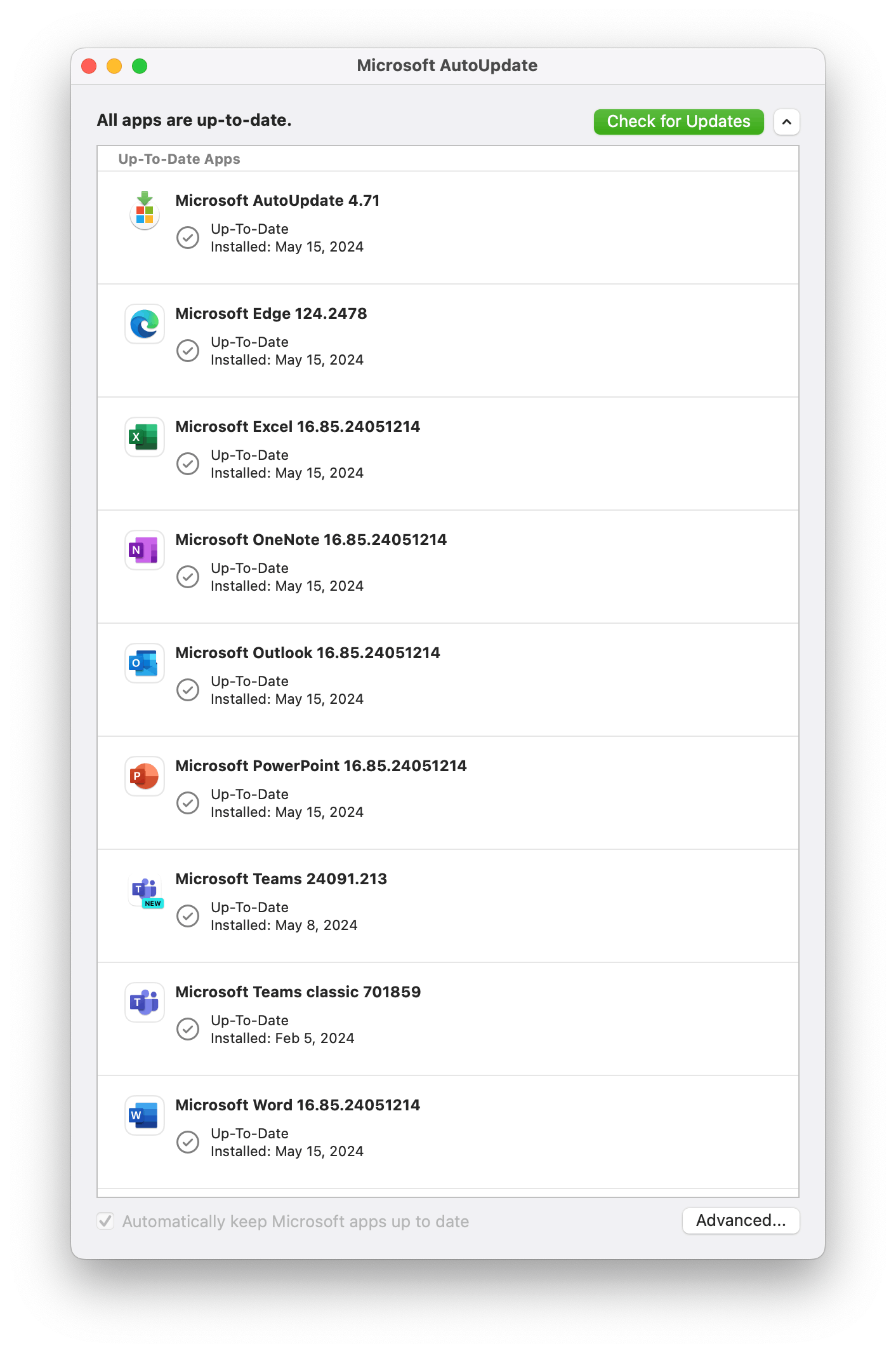 最近Macbook上总是自动打开Microsoft AutoUpdate的窗口 - Microsoft Q&A