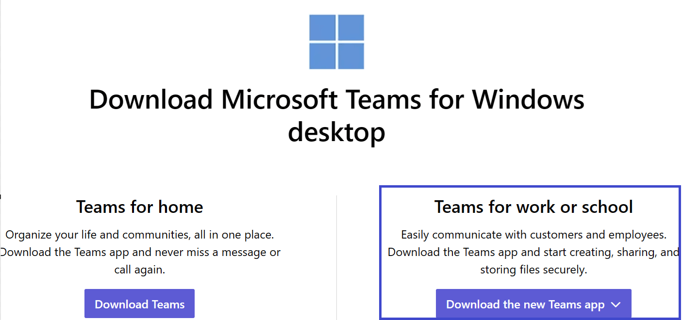 Where can I download the teams desktop app for work or school accounts? - Microsoft Q&A