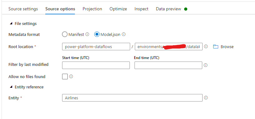 Dataflow CDM Source Error java.lang.IllegalArgumentException: java.net.URISyntaxException ...