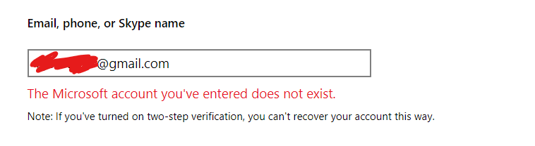 Why does my microsoft account say it doesn’t exist yet it does ...
