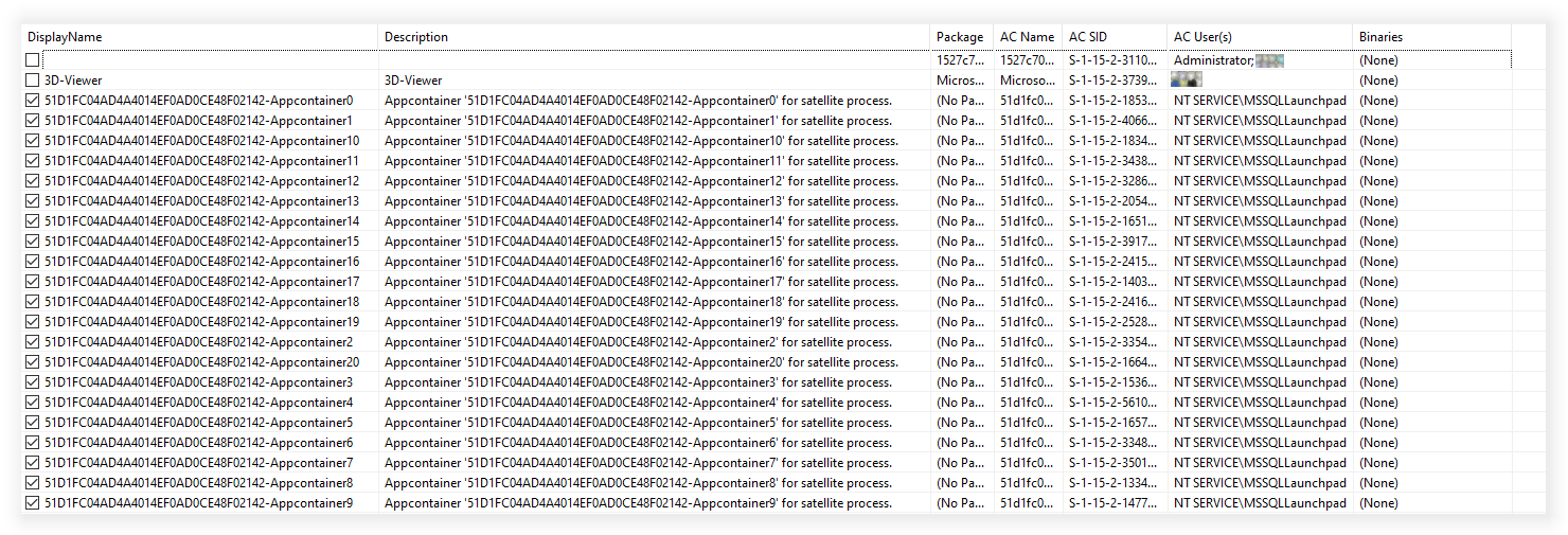SQL Server seems to install numerous immersive applications ...