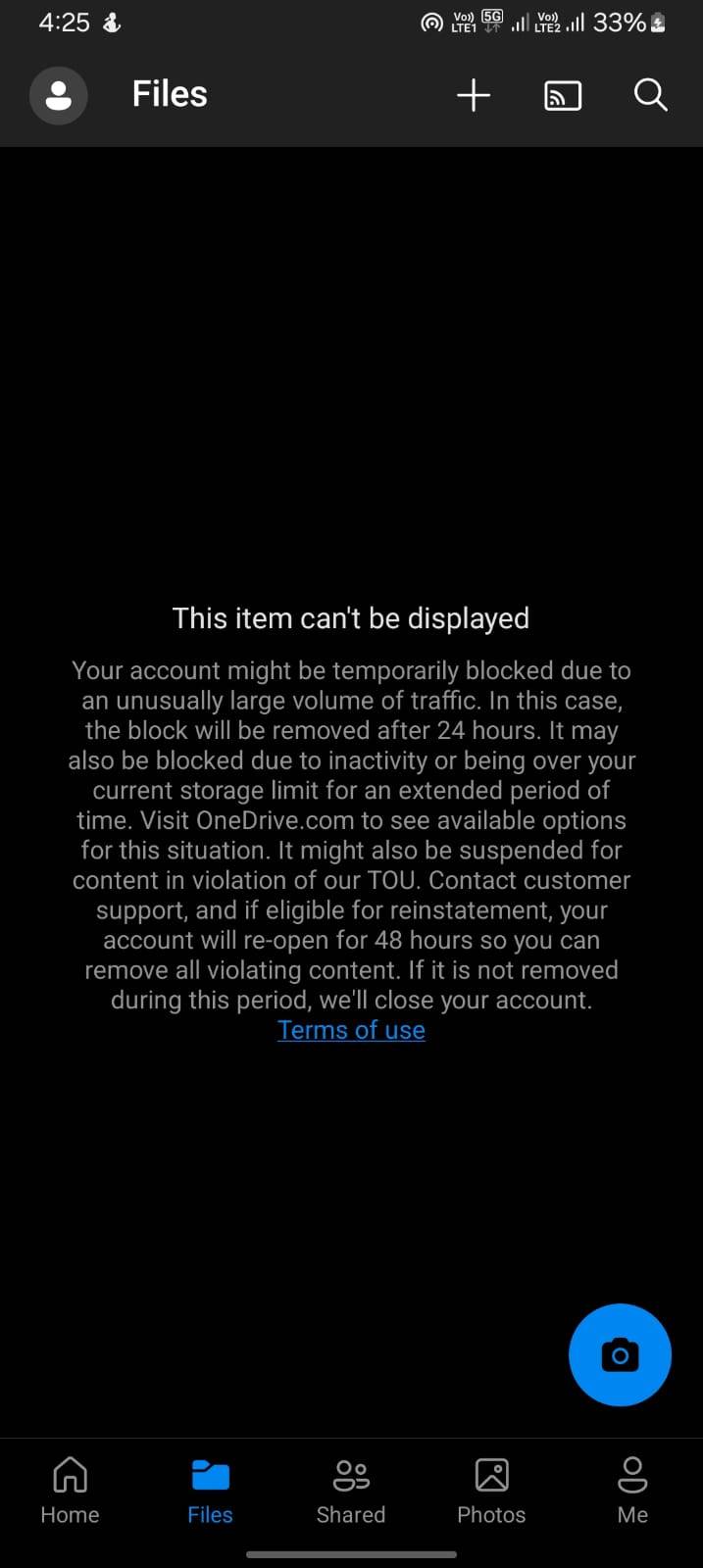 My onedrive account was frozen twice - Microsoft Q&A