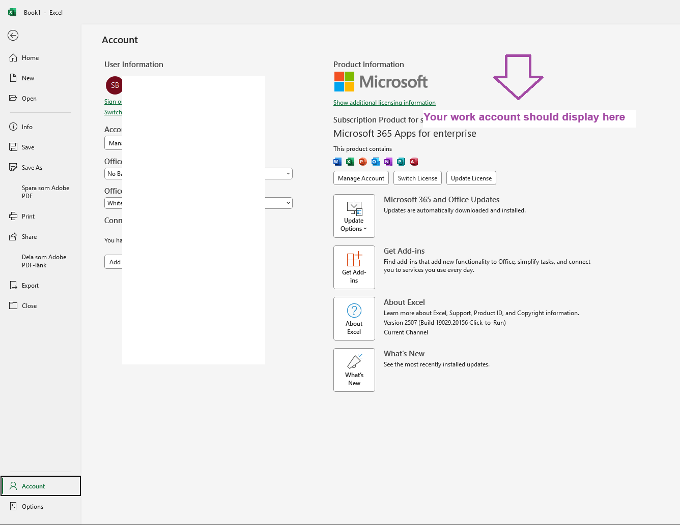 I have a work account but cannot use the MS Desktop apps ...