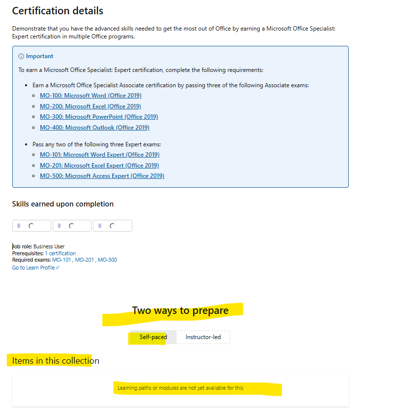 Where is the Self Paced Learning Path for Microsoft Office Specialist ...