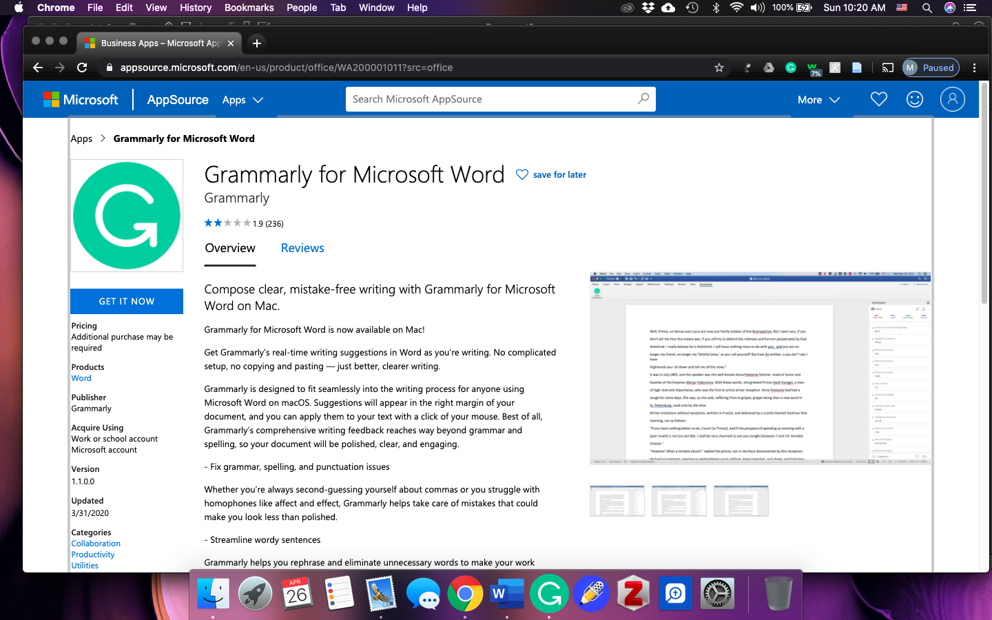 Grammarly for Mac 365 - Microsoft Q&A