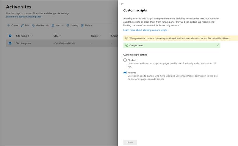 How to update a SharePoint site template - Microsoft Q&A