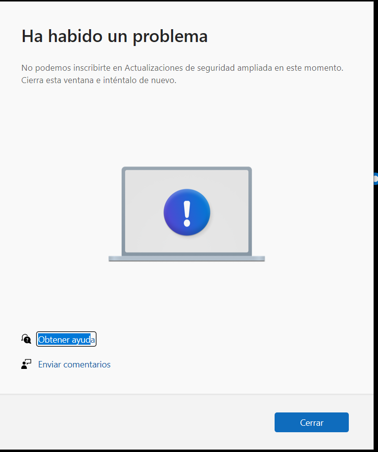 Febrero 2026 y sigo sin poder unirme a ESU de Windows 10 - Microsoft Q&A